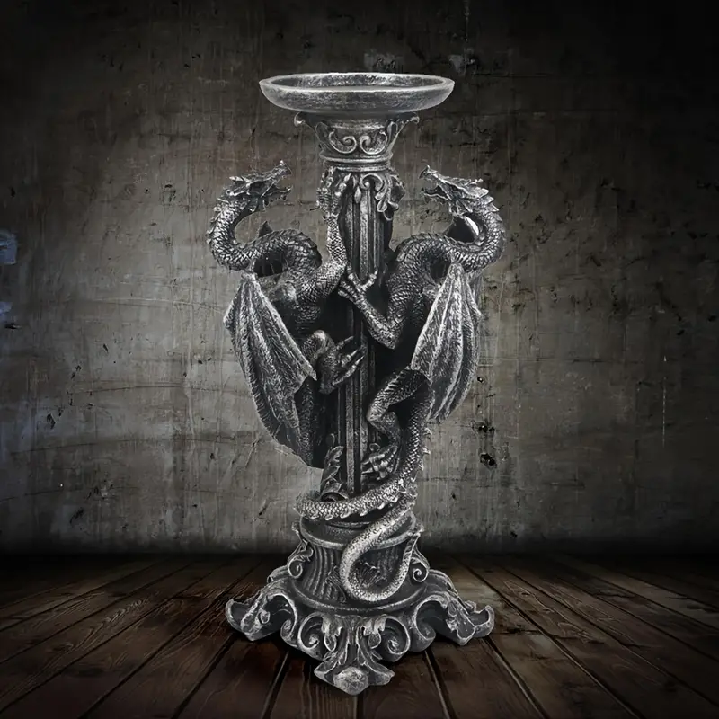 Large Dragon Candle Holder - Indigo Dragon